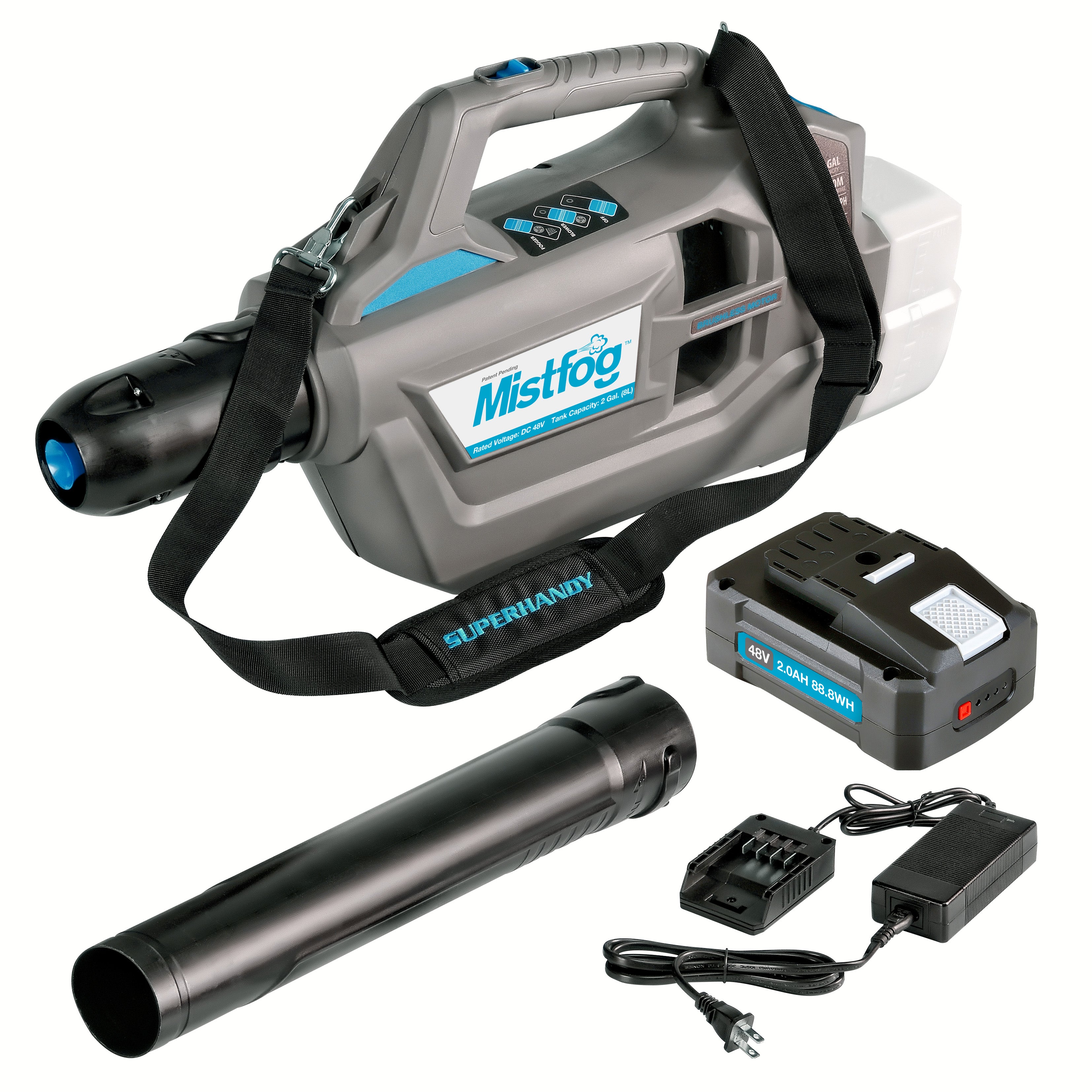 Mistfog Handheld 1Gal. 2-in-1 DC48V Lithium Ion battery powered fogger ...
